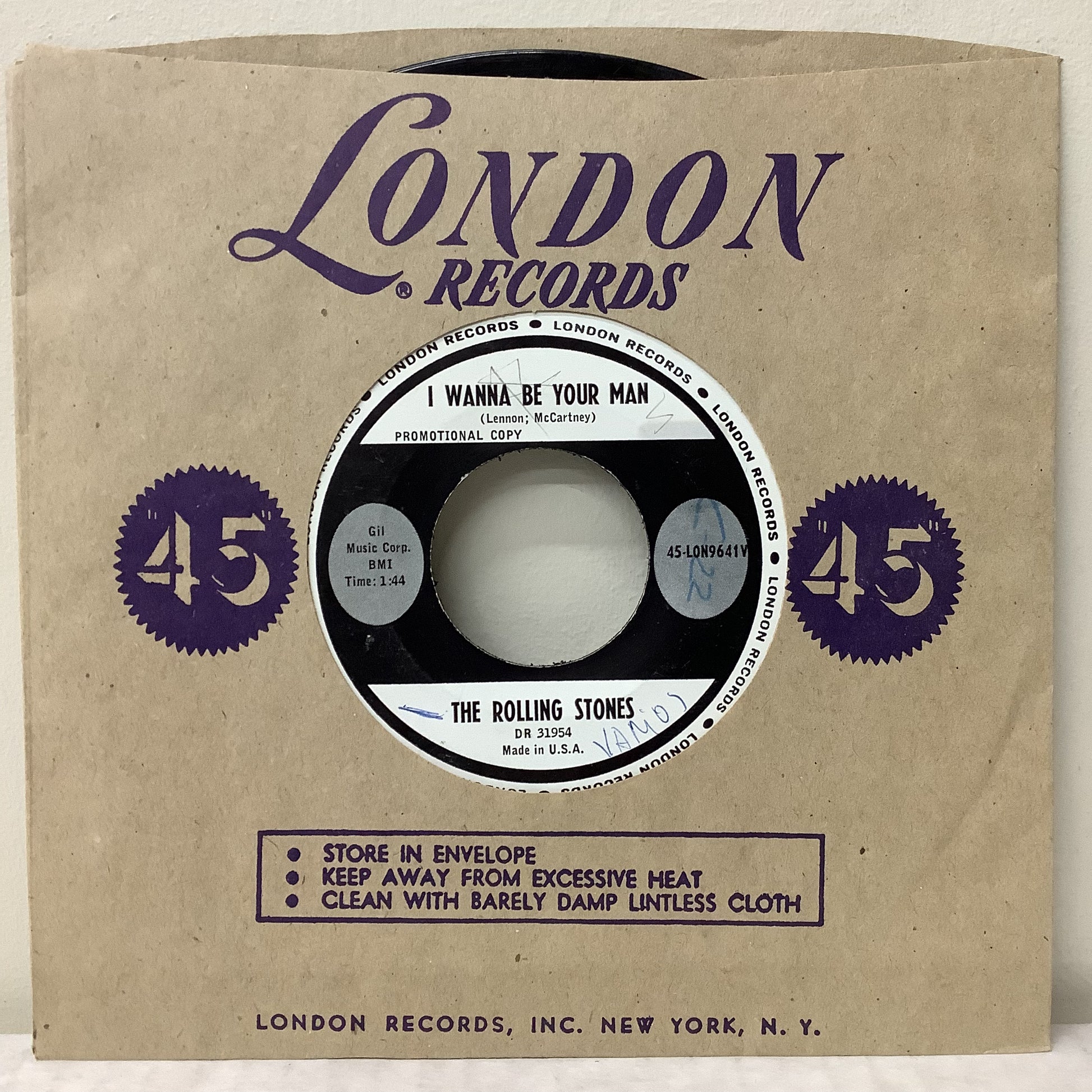 The Rolling Stones - I Wanna Be Your Man / Stoned - London Promo 7 ...